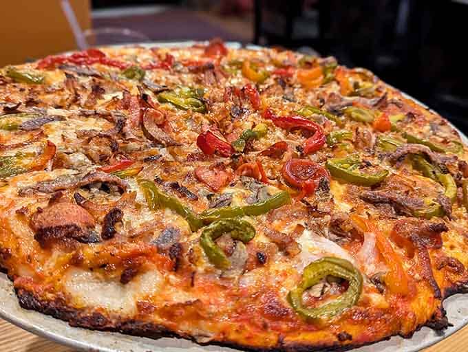 When your pizza looks like it could double as a stained glass window, you know you're doing something right.