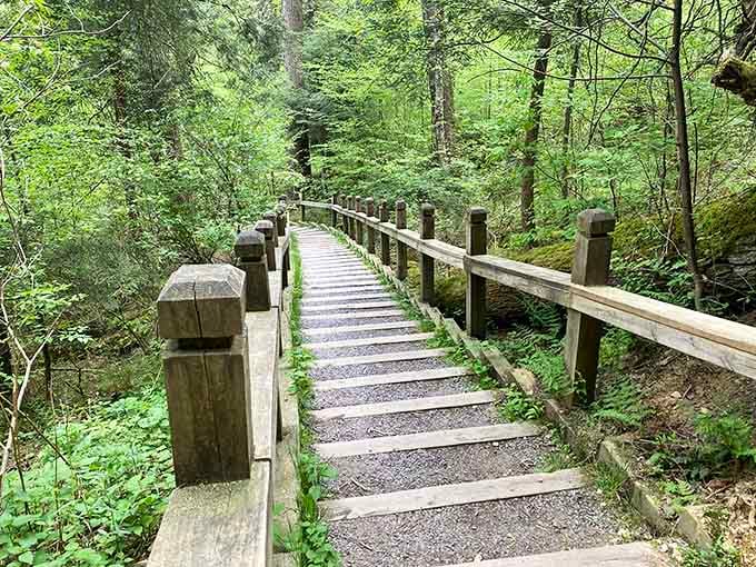 These stairs lead down to waterfall views that'll make your Instagram followers actually jealous.