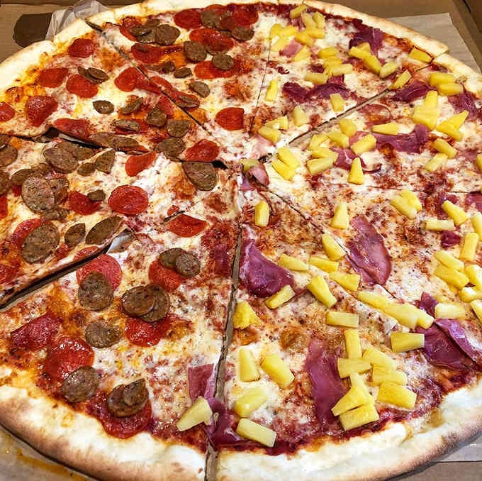 When pepperoni coverage reaches this level of commitment, you know the kitchen staff takes their job seriously indeed.