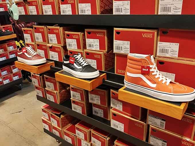 Vans in every color imaginable, proving that classic sneakers never go out of style, they just get more affordable and multiply.