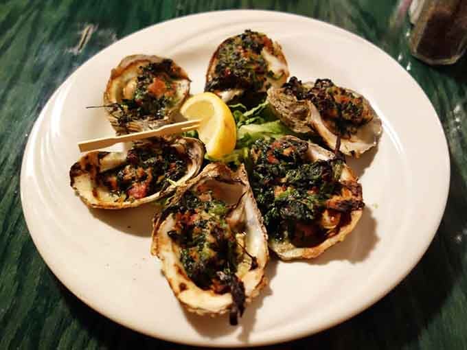 Oysters Rockefeller so decadent they should come with a warning label about becoming instantly addicted to them.