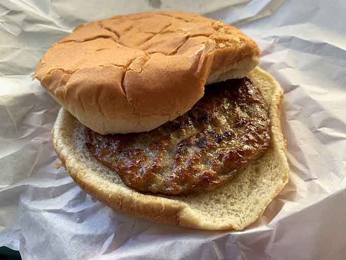 A sausage sandwich so straightforward it makes you wonder why anyone complicates breakfast at all.