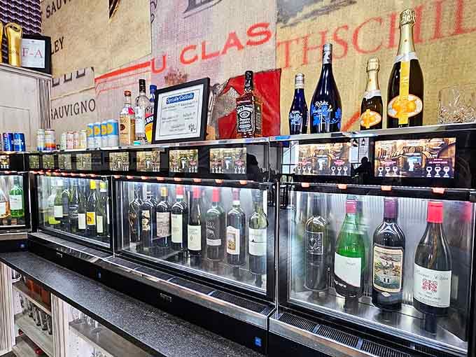 That wine selection behind glass isn't just for show&mdash;it's your passport to pairing perfection with whatever cheese board you create.