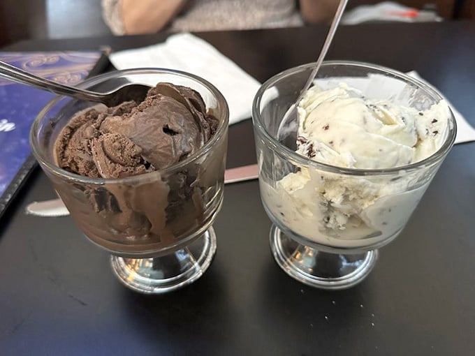 Simple scoops of ice cream never looked so inviting, proving that sometimes classics need no improvement whatsoever.