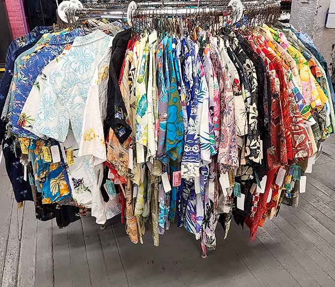 Hawaiian shirts so vibrant they could double as eye exams &ndash; if you can see all these patterns, congratulations!