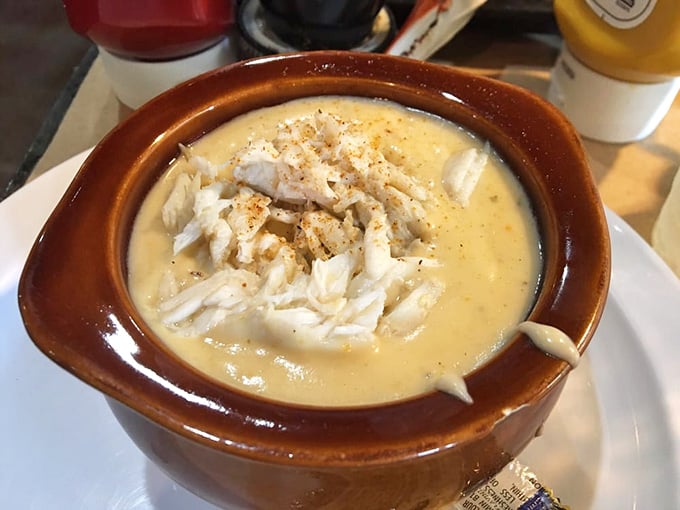 Cream of crab soup so rich and loaded with meat, it's basically a warm hug in a bowl.