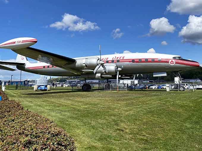 This vintage airliner represents when flying was glamorous, before we all became sardines in aluminum cans.