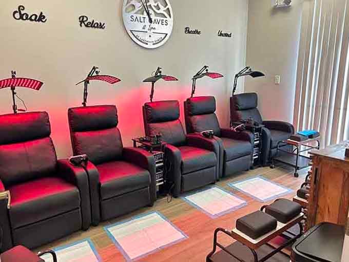 Zero-gravity chairs meet red light therapy in what might be the most comfortable doctor's appointment you'll ever have.