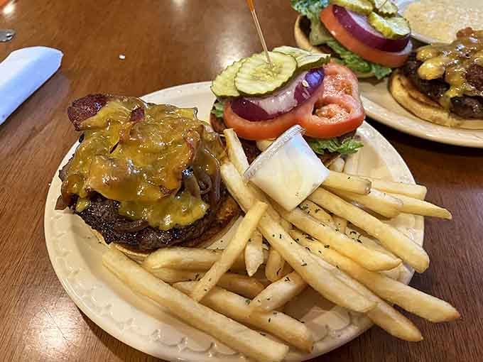 Sometimes a burger with perfectly seasoned fries is exactly what your soul needs after a long country drive.