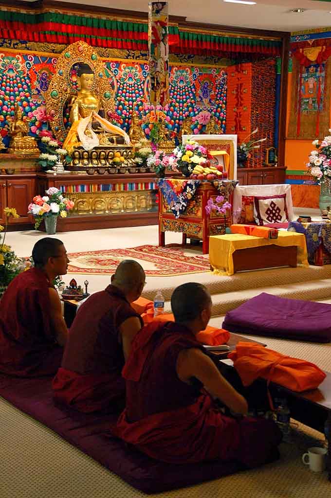 Inside the temple, golden statues and vibrant textiles create a space so beautiful you'll forget to check your phone.