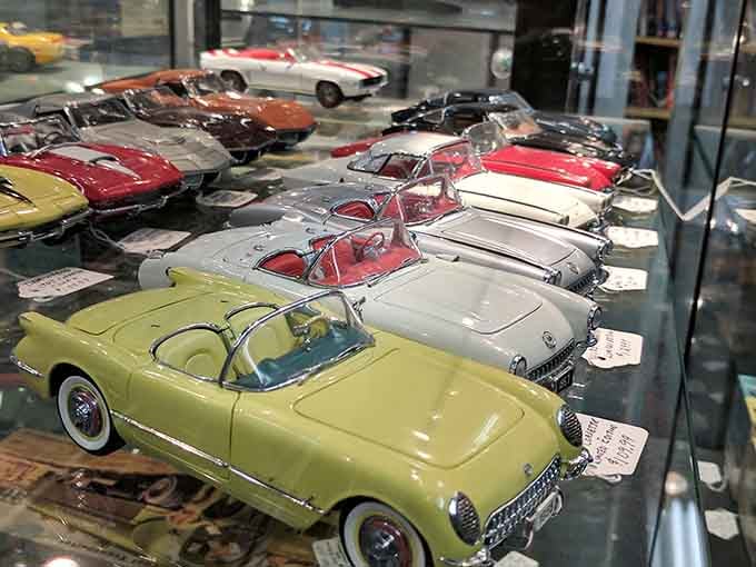 These vintage Corvettes are so beautifully detailed, you'll swear you can hear the engines purring.