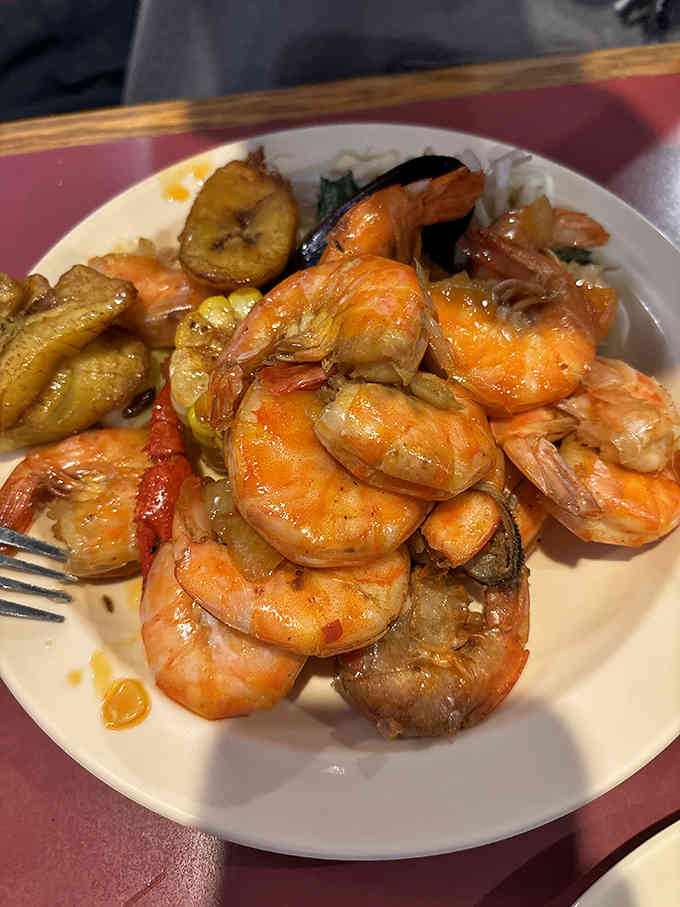 Shrimp prepared multiple ways because apparently someone here believes in giving the people what they truly deserve.