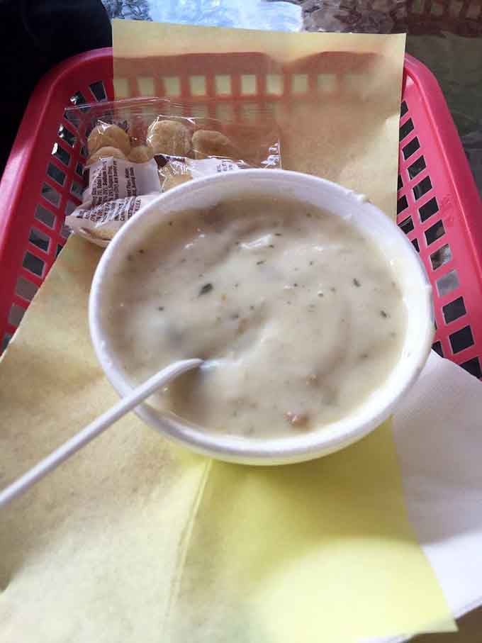 Creamy clam chowder that'll warm your soul faster than a beach bonfire on a foggy day.