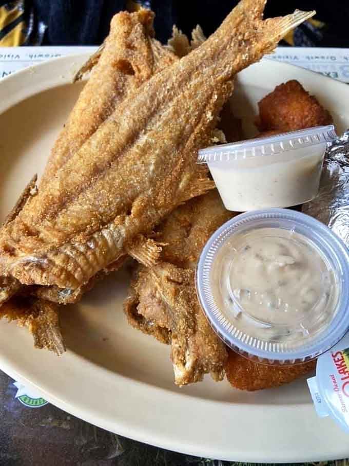 These catfish fillets achieved that perfect golden ratio that mathematicians wish they could calculate, crispy and beautiful throughout.