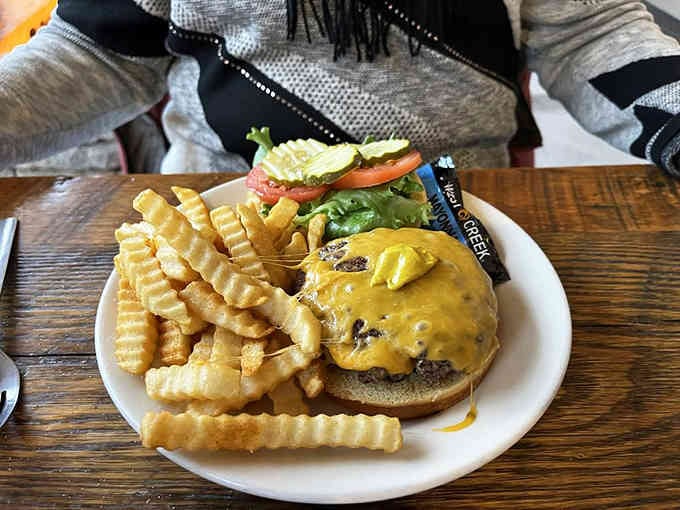 Sometimes a burger with waffle fries is exactly what your soul needs on a Tuesday afternoon.