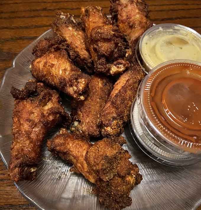 Wreck Wings arrive crispy and golden, ready to satisfy your inner carnivore with serious flavor.