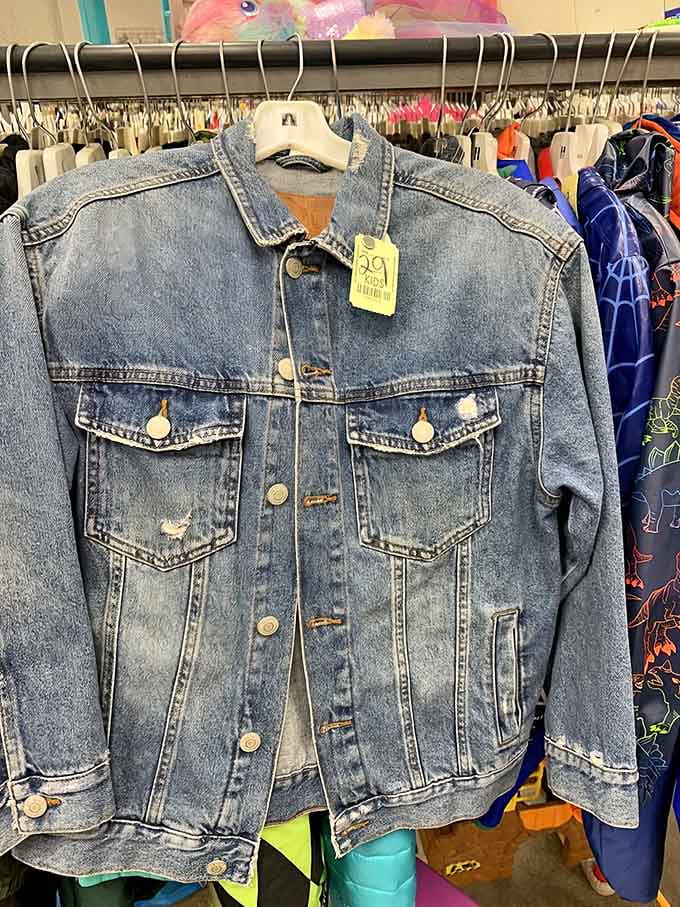This denim jacket has lived a life already and it's ready to add some vintage cool to yours.