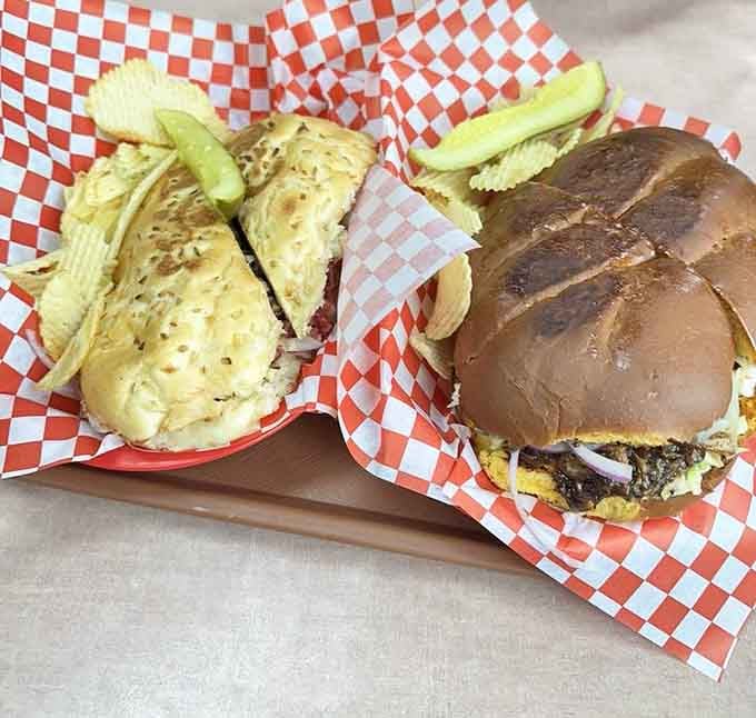 The New Yorker sandwich arrives looking like it just stepped off a plane from the Big Apple, attitude included.