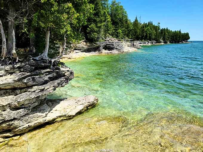 Lake Michigan doing its best tropical impression, and honestly, it's nailing the audition perfectly here.