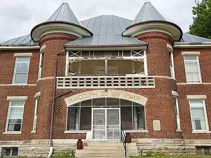 The old Randolph County Asylum building stands as a stunning reminder of architectural ambition from a bygone era.