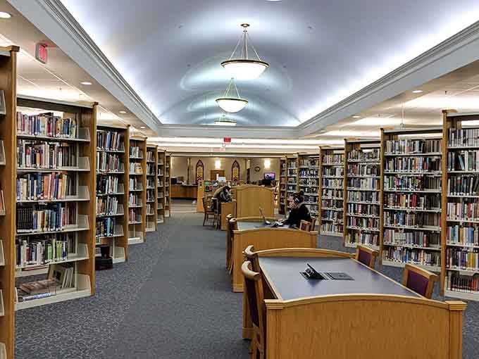 A library this inviting makes you want to check out books you'll actually read instead of just feeling guilty about.