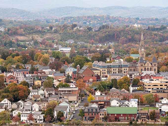 Autumn paints the hillsides while church steeples punctuate a skyline that's remained wonderfully unchanged for generations.