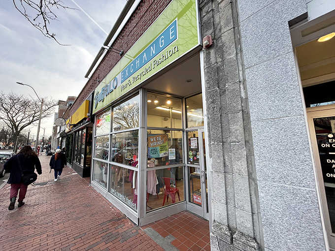 The brick sidewalk leads straight to treasure, where yesterday's fashion becomes today's perfect find at amazing prices.