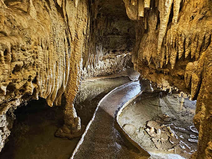 Underground chambers reveal nature's patient artistry, where every drip creates beauty over thousands of silent years.