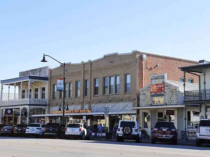 These storefronts could be straight from a Western movie set, complete with authentic architectural charm and character.