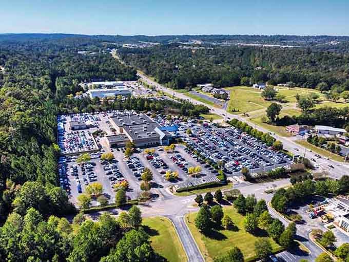 Hoover sprawls with suburban confidence, where shopping centers meet green spaces and retirement dreams find room to breathe.