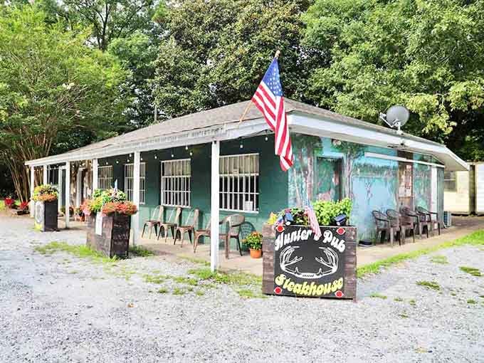 This cheerful turquoise cottage looks like Grandma's house, but serves steaks that'll make your taste buds dance.