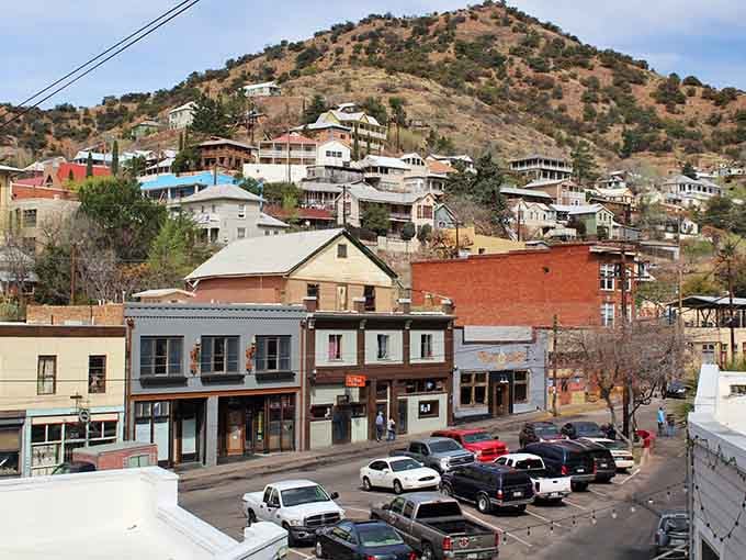 Historic hillside charm meets Wild West grit in this former mining town clinging to Arizona's mountains.