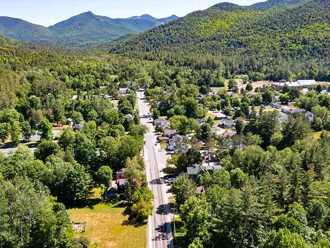 Mountains embrace this valley town like protective arms, offering views that money simply cannot buy anywhere else.
