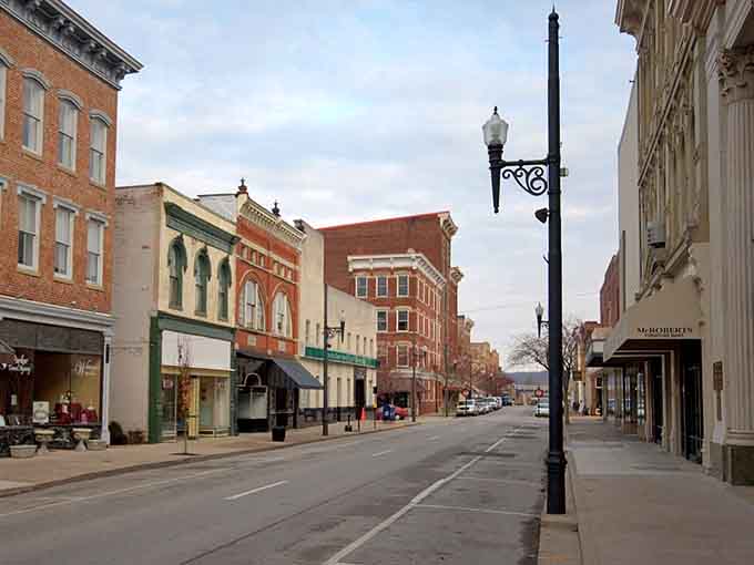 Clean sidewalks and classic lampposts invite leisurely strolls where rushing is simply not an option here.