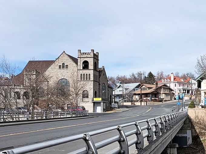 Stone architecture and a quiet bridge crossing give this town character that money can't buy but affordability certainly helps.