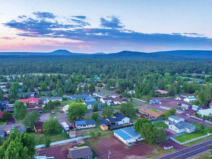 Pine forests stretch endlessly under twilight skies, offering the kind of peace that makes city stress feel like fiction.