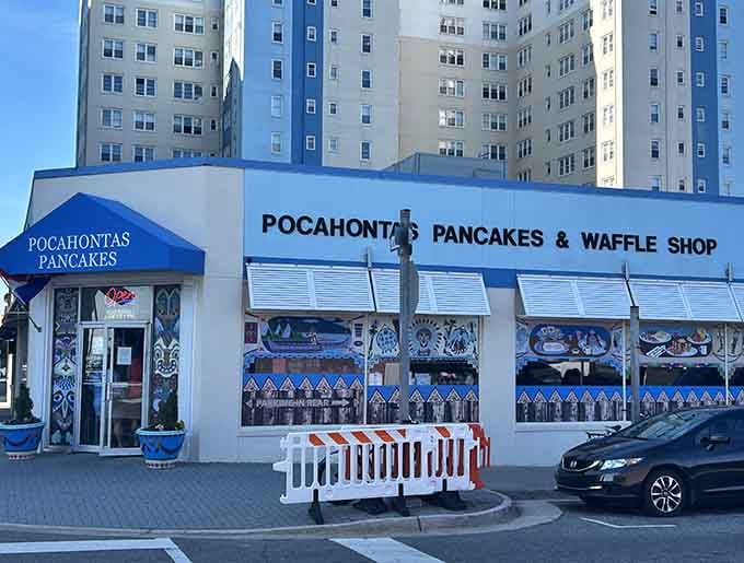 Those hand-painted Native American designs transform a simple building into a stunning tribute to Virginia's rich heritage.