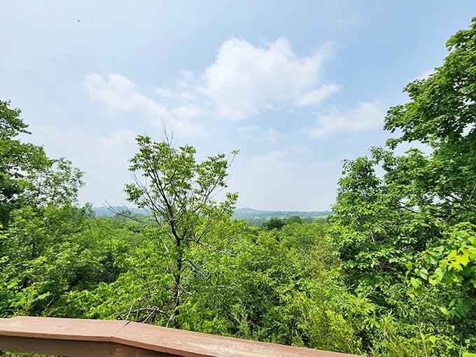 Ancient earthwork mystery rises from perfectly manicured grass, whispering secrets from Ohio's distant past.