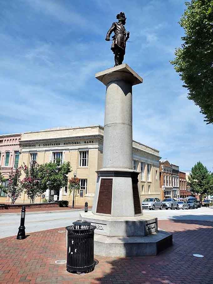 Historic monuments stand proud on brick-paved streets where small-town charm meets the conveniences of contemporary Southern living today.