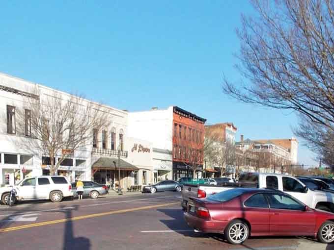 Classic storefronts and wide streets whisper tales of a gentler era when neighbors knew your name and business.