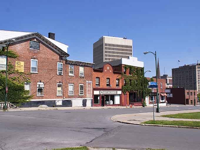 Utica's streetscape mixes architectural styles like a well-seasoned stew, each building adding its own distinct flavor to downtown.