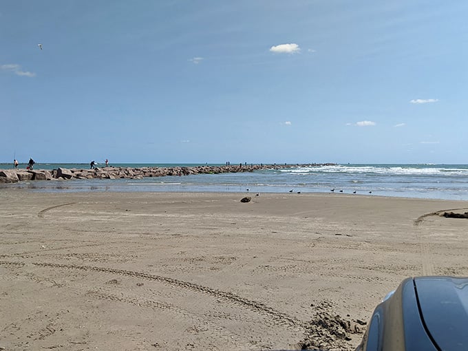 Miles of untouched sand stretch endlessly, offering the kind of solitude that's harder to find these days.
