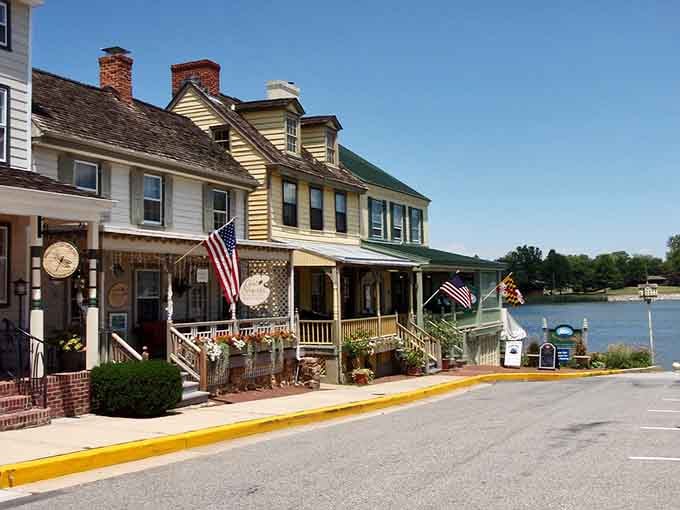 The canal glimmers beyond these historic buildings like a postcard that somehow became real life.