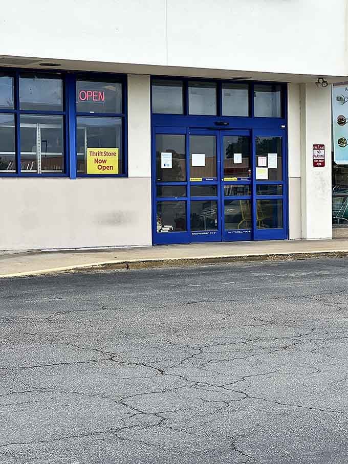 That cheerful yellow "Now Open" sign in the window is like a beacon calling all bargain hunters to come inside.