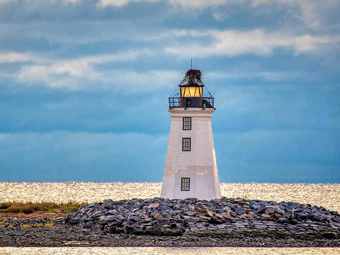 Golden hour light transforms this classic tower into something Norman Rockwell would have painted with absolute delight.