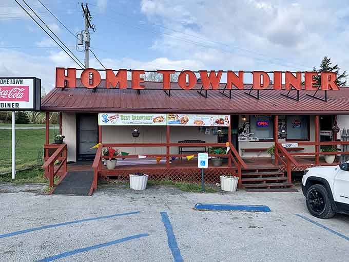 The rustic deck and welcoming porch invite you to slow down and savor a meal the way our grandparents did.