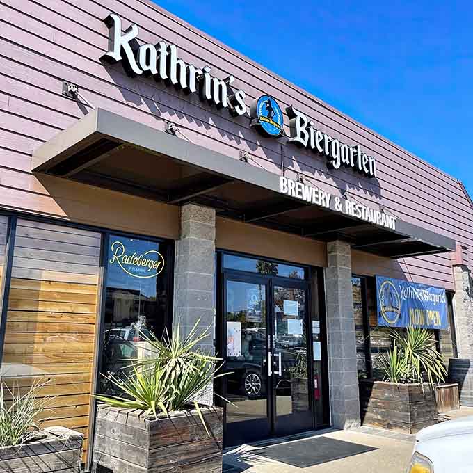 That authentic German architecture isn't fooling around; this place means serious business about beer and gemütlichkeit.