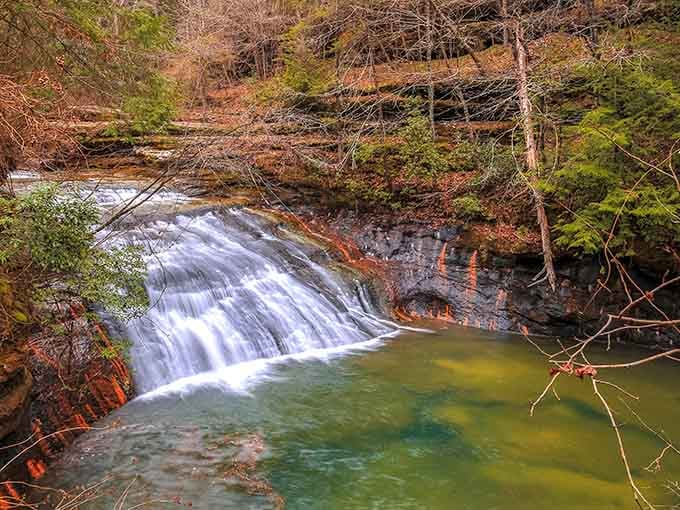 Those silky ribbons of water tumbling into emerald pools could make a postcard weep with envy.