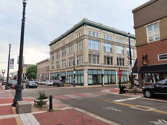 Brick streets and elegant buildings create a downtown where your grandparents would feel right at home today.