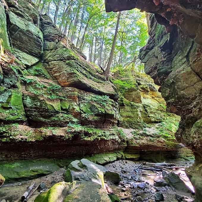 Layered rock formations tell stories millions of years old, each stripe a chapter in Earth's fascinating autobiography.